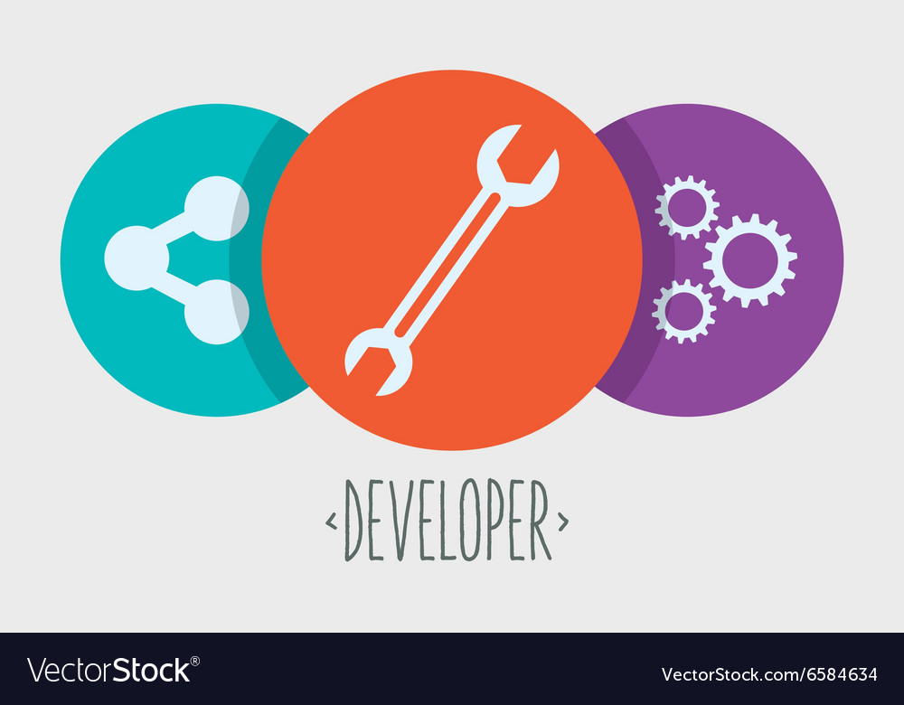 Web developer design Royalty Free Vector Image