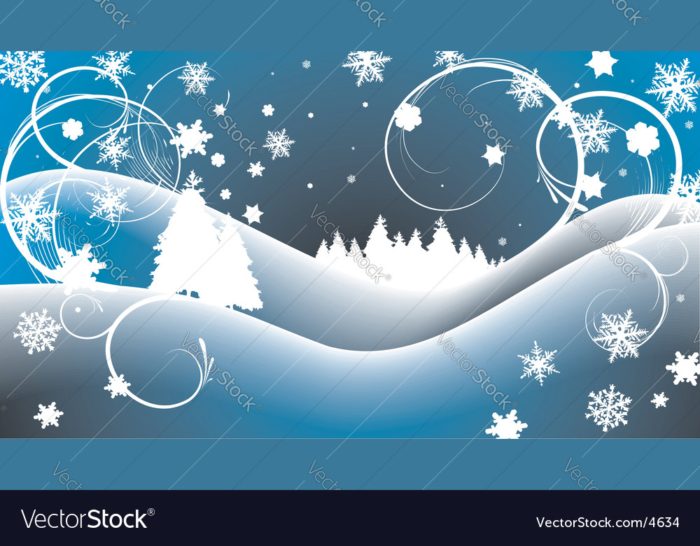 Winter landscape Royalty Free Vector Image - VectorStock
