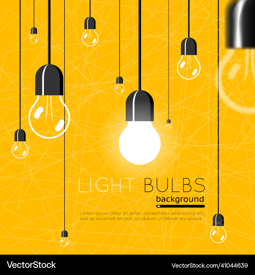 Light bulbs background idea concept Royalty Free Vector