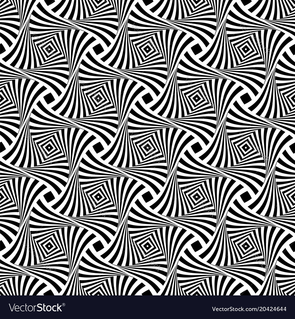 Dynamic Op Art Swirl Pattern Royalty Free Vector Image