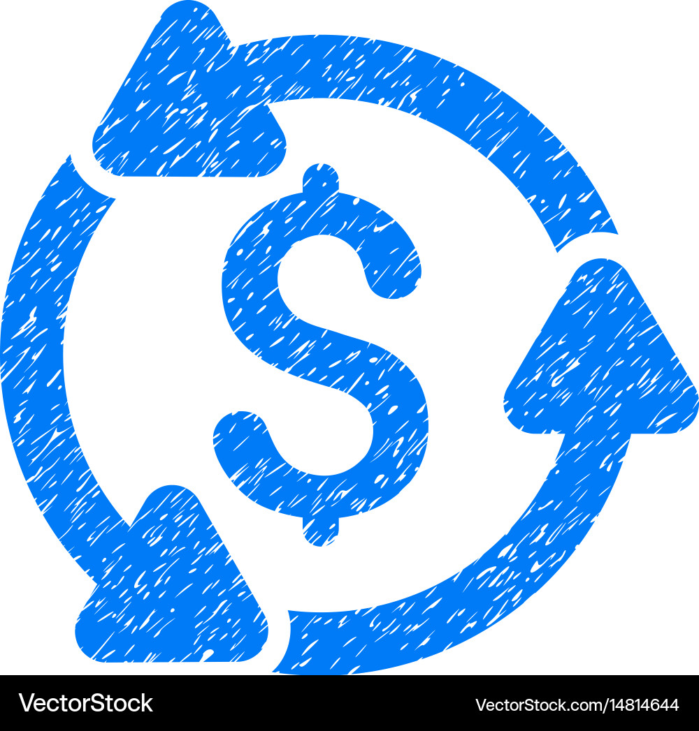 Money turnover grunge icon Royalty Free Vector Image