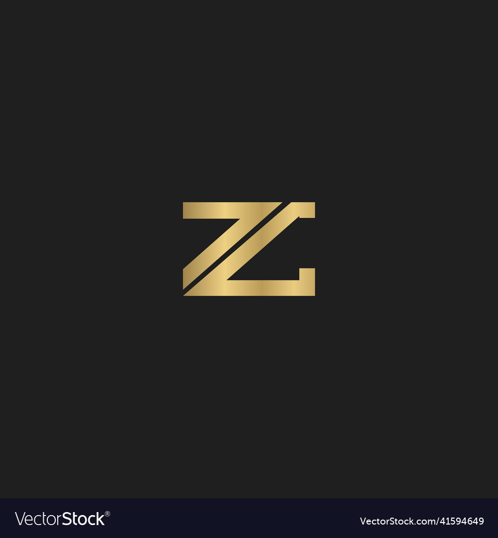 Alphabet initials logo cz zc c and z Royalty Free Vector
