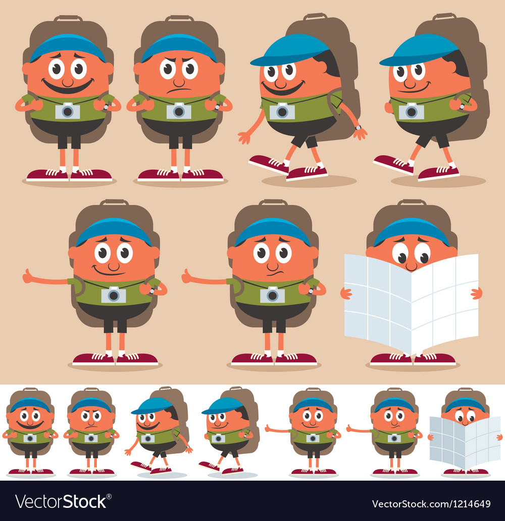 Backpacker Royalty Free Vector Image - VectorStock