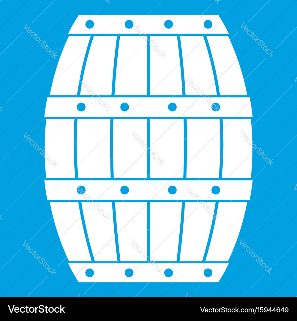 Barrel icon white Royalty Free Vector Image - VectorStock