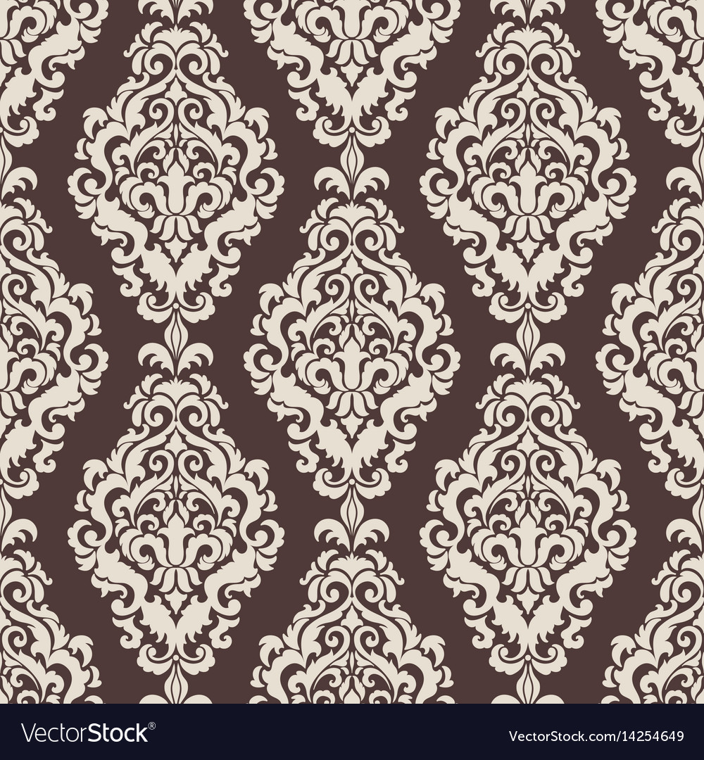 Damask seamless pattern background Royalty Free Vector Image