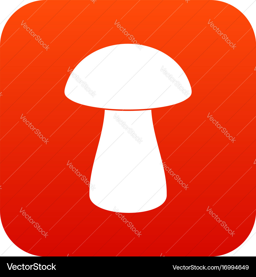Fungus boletus icon digital red Royalty Free Vector Image