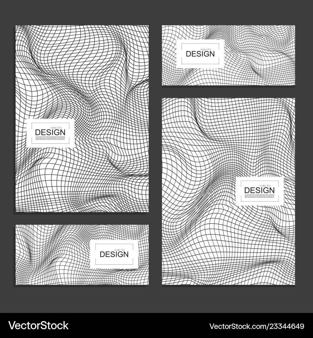 Set of book covers and banners design Royalty Free Vector