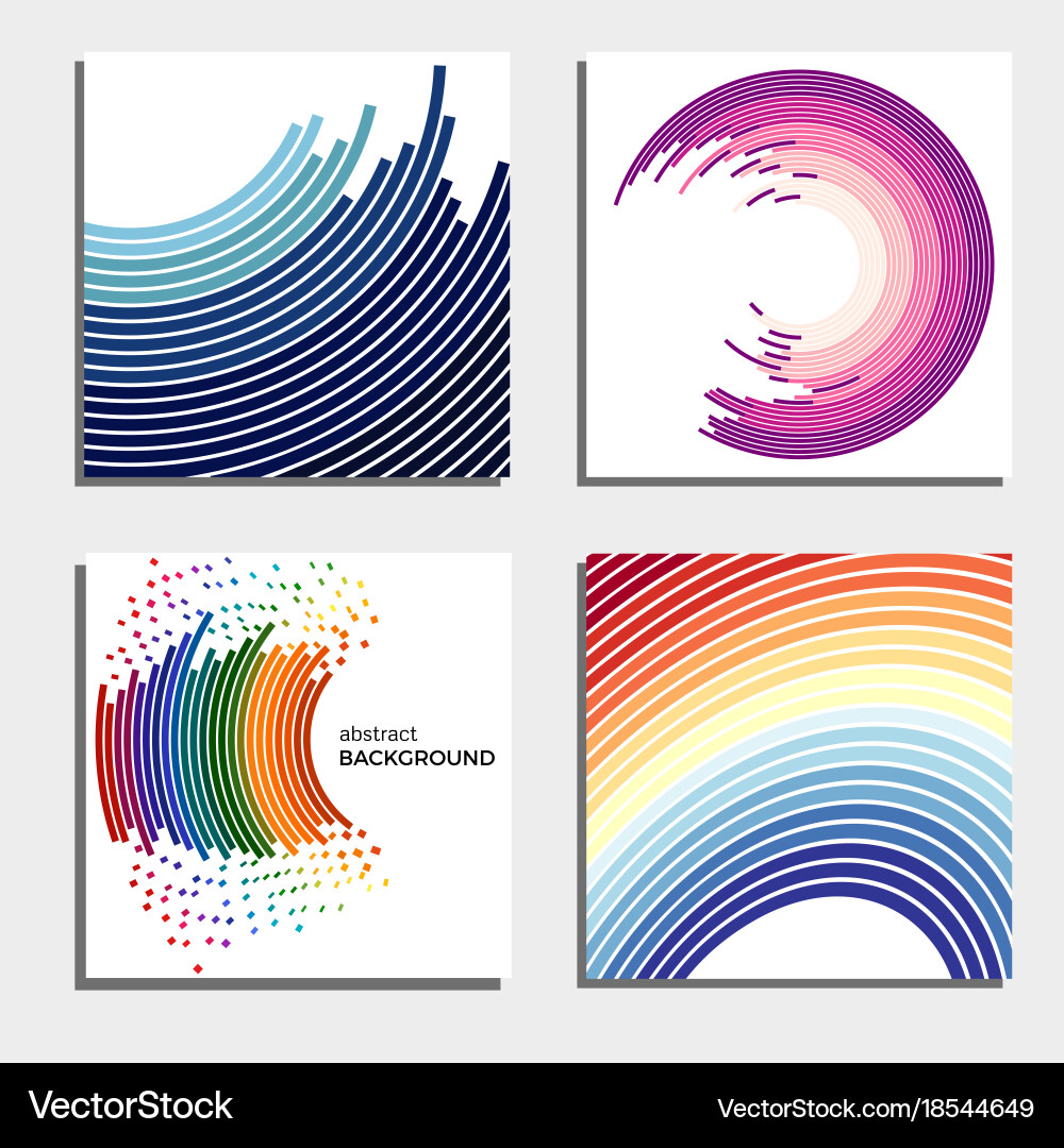 Set of four beautiful abstract backgrounds Vector Image