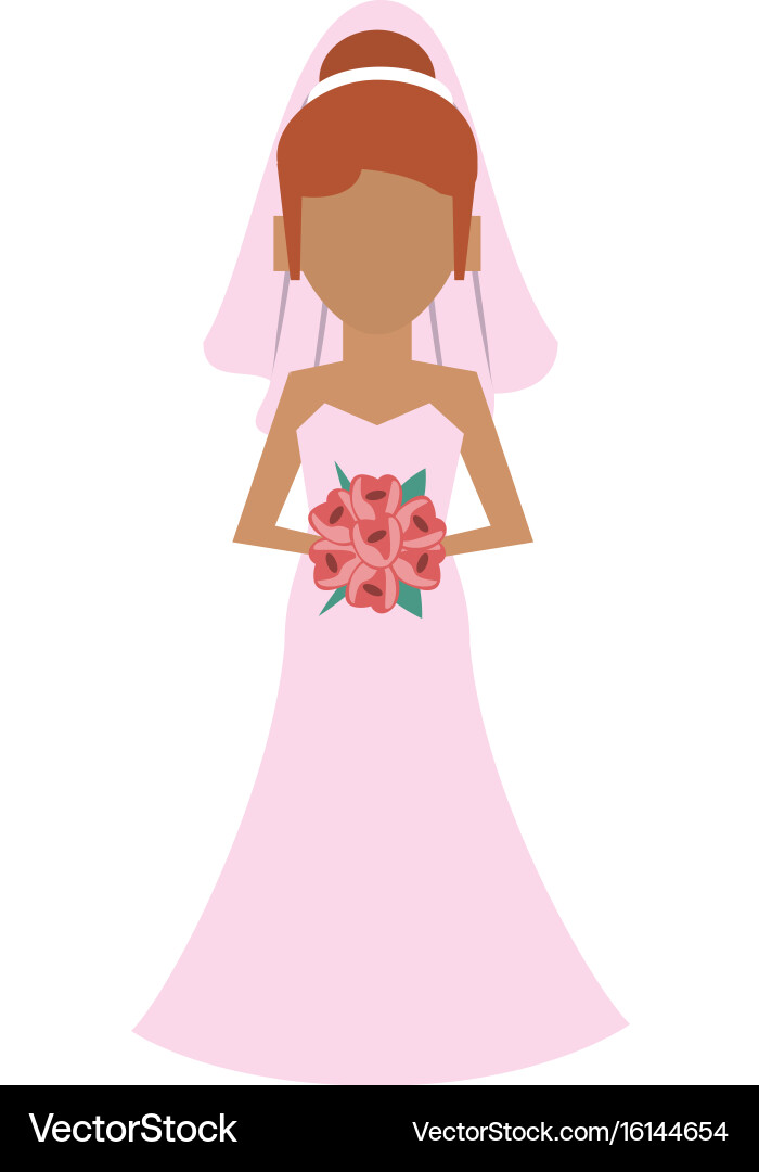 Bride avatar icon image Royalty Free Vector Image