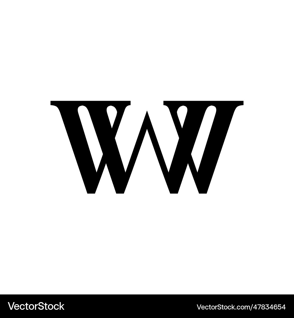 Letter w logo design inspiration Royalty Free Vector Image