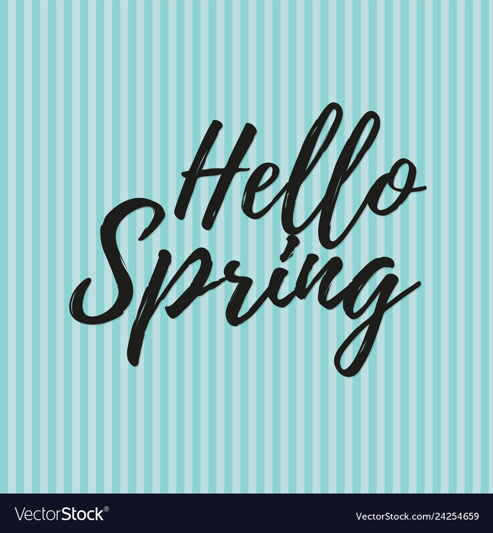 Hello spring background Royalty Free Vector Image