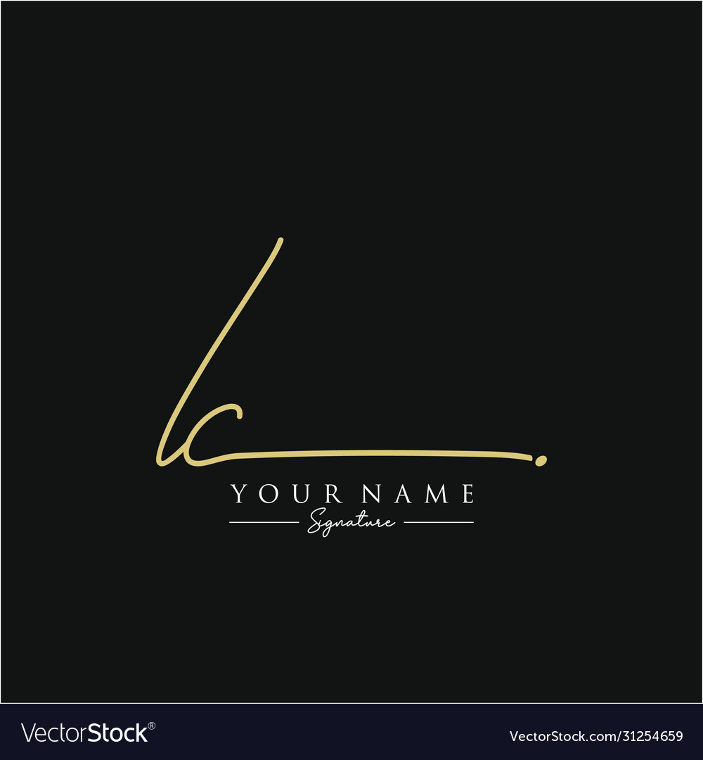 Letter ic signature logo template Royalty Free Vector Image Letter ic signature logo template Royalty Free Vector Image