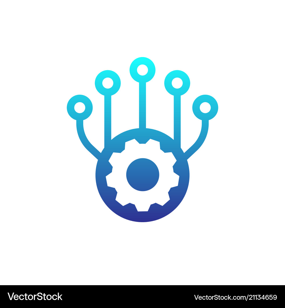 Production development icon on white Royalty Free Vector