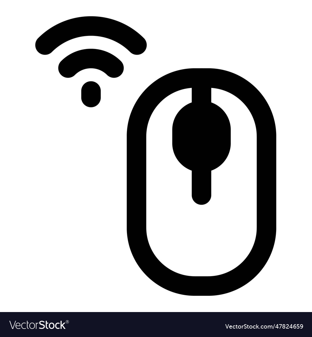 Wireless mouse handheld input device Royalty Free Vector