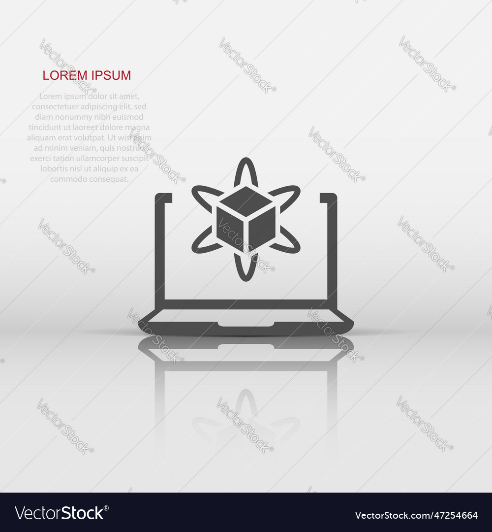 Computer simulation icon in flat style vr device Vector Image Computer simulation icon in flat style vr device Vector Image