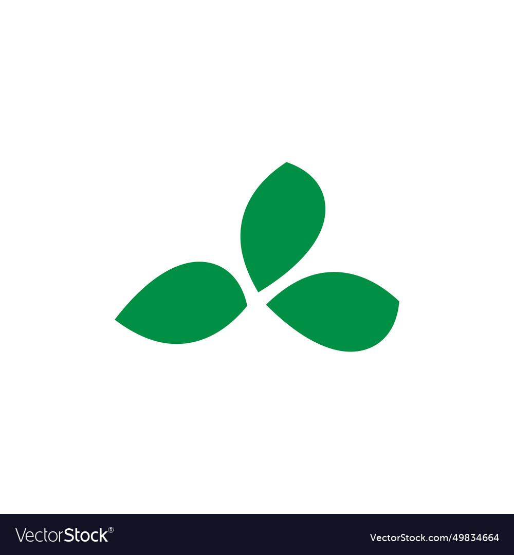 Leaf Icon Design Template Isolated Royalty Free Vector Image