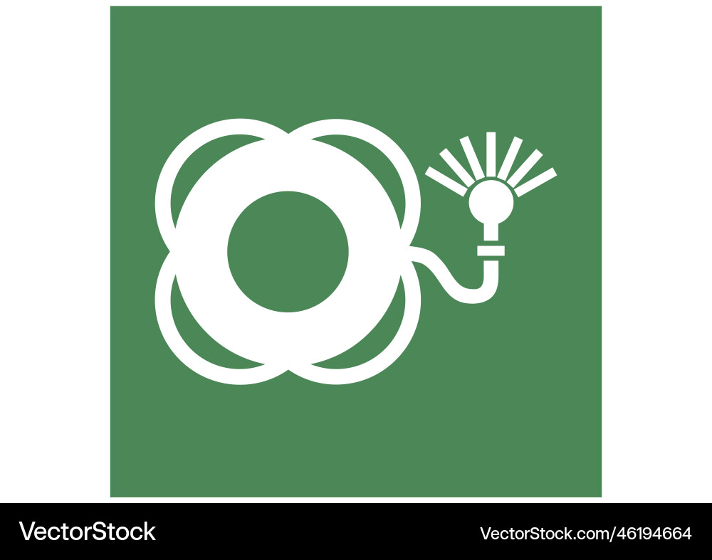 Lifebuoy with light Royalty Free Vector Image - VectorStock
