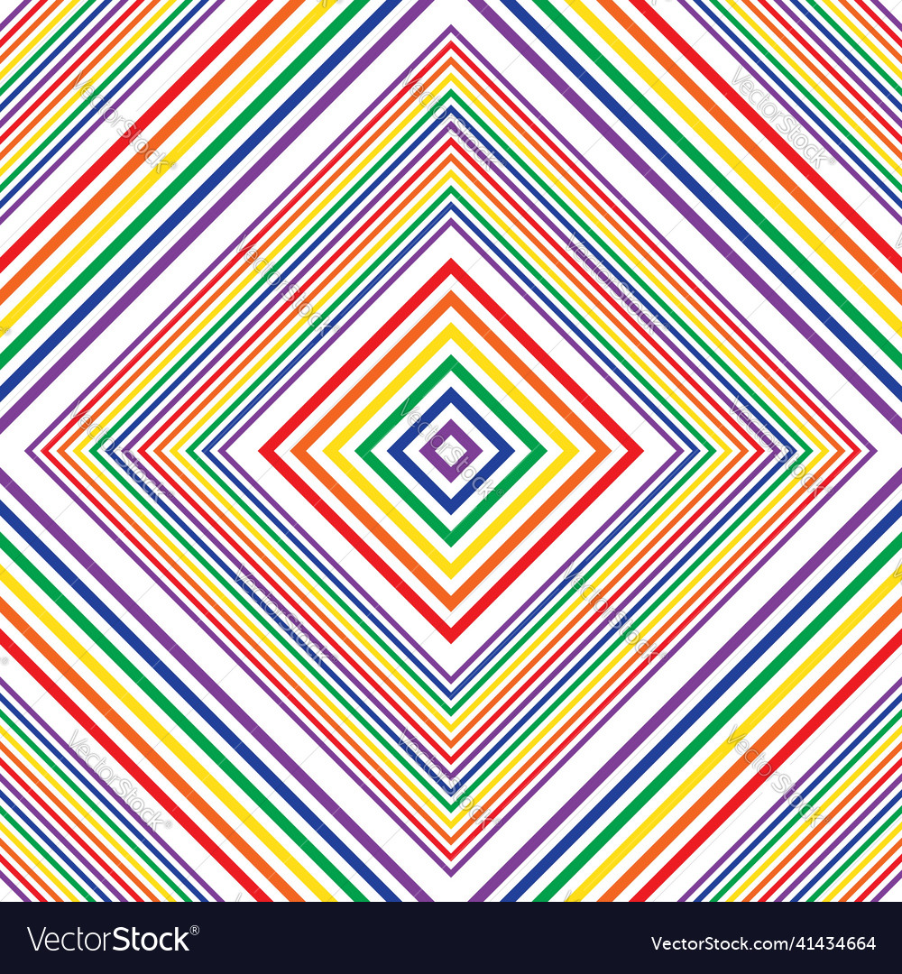 Rainbow argyle diagonal stripes seamless pattern Vector Image Rainbow argyle diagonal stripes seamless pattern Vector Image