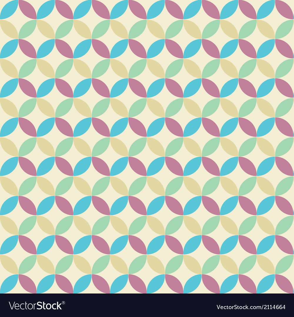 Retro seamless pattern circle Royalty Free Vector Image