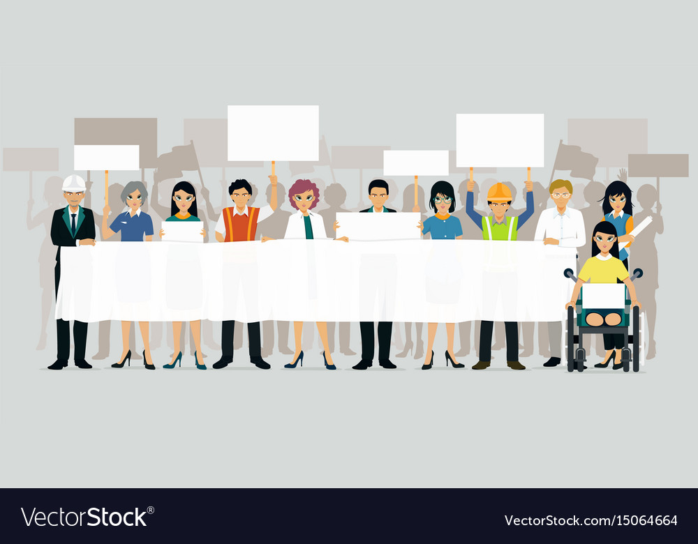 Worker protests Royalty Free Vector Image - VectorStock