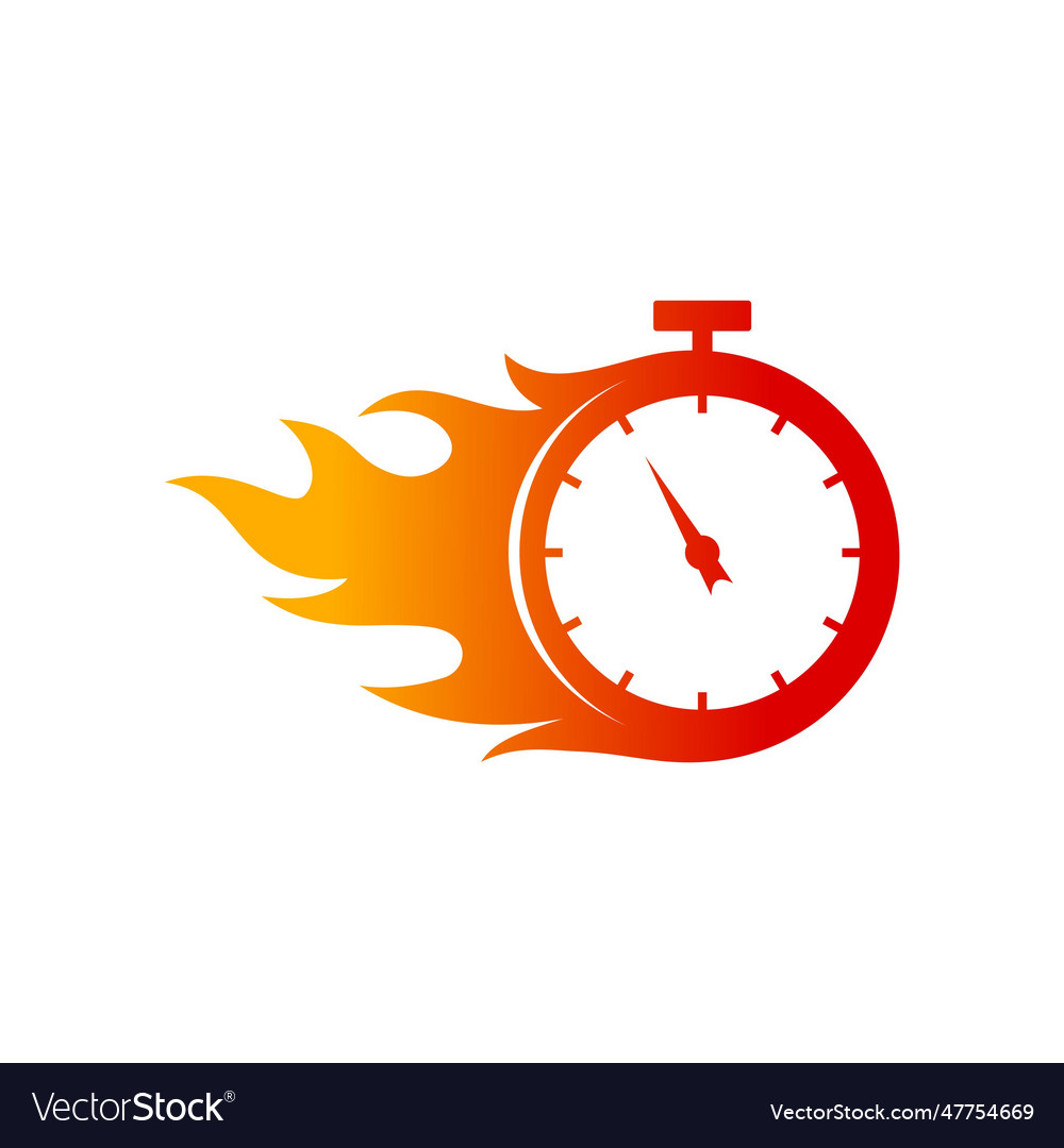 Fire time logo Royalty Free Vector Image - VectorStock