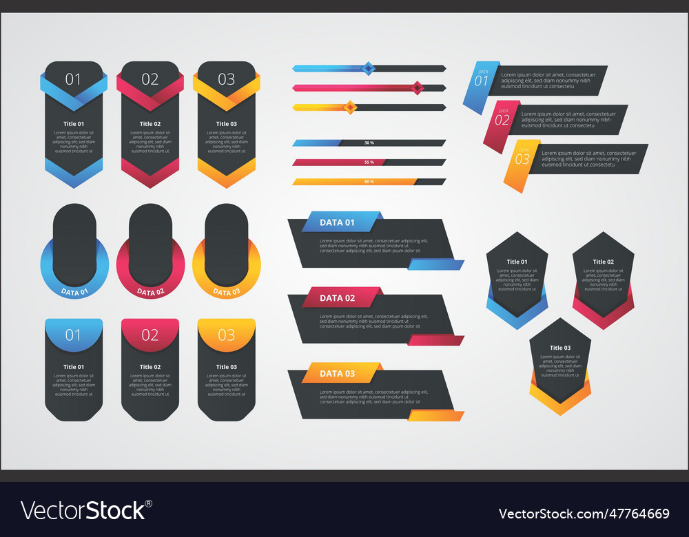 Free infographic design elements template Vector Image