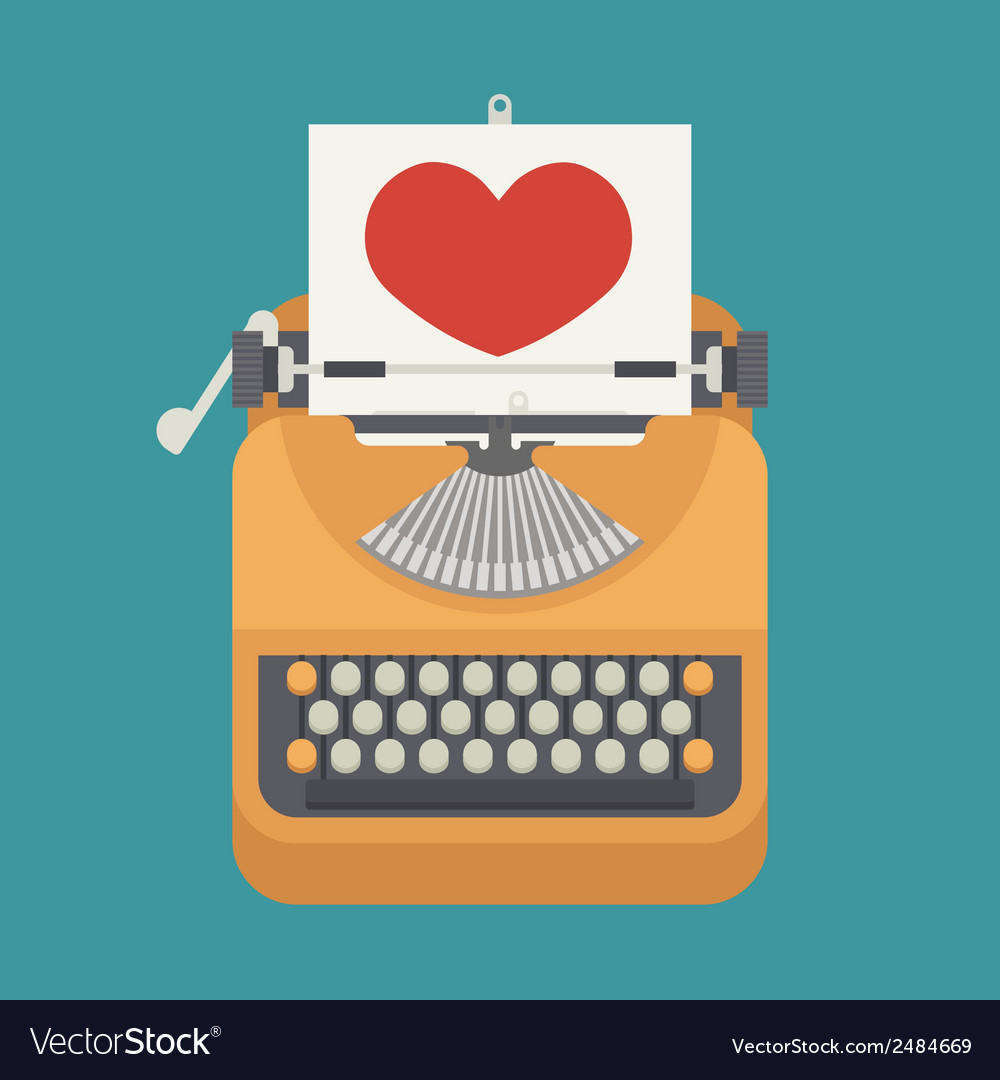 Typewriter Royalty Free Vector Image - VectorStock
