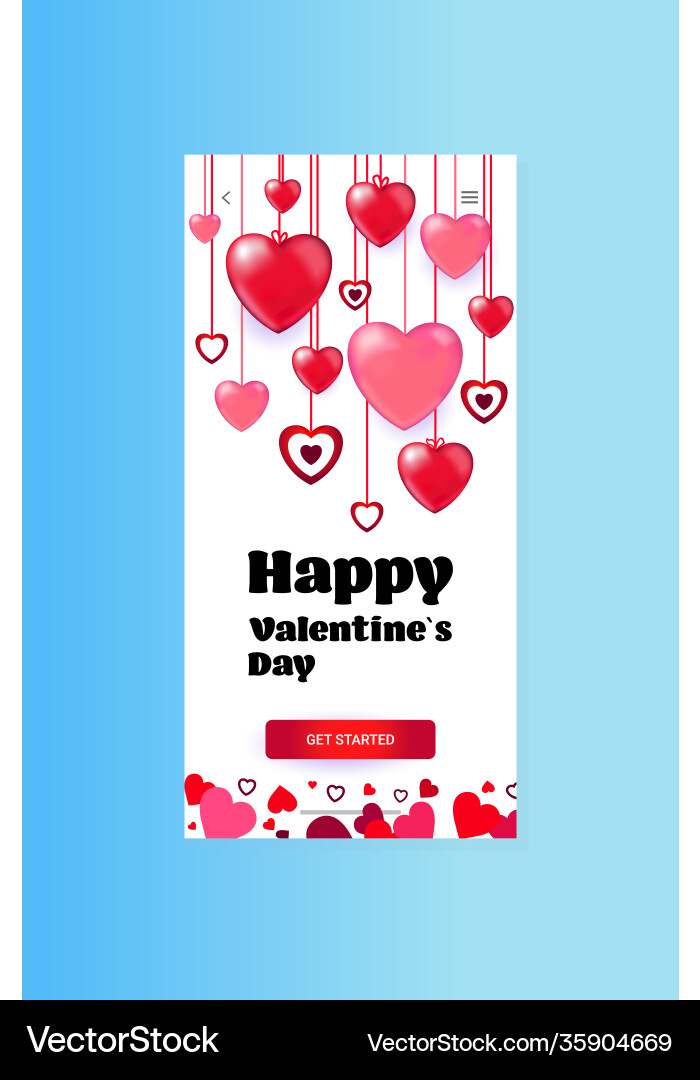 Valentines day celebration love banner flyer Vector Image