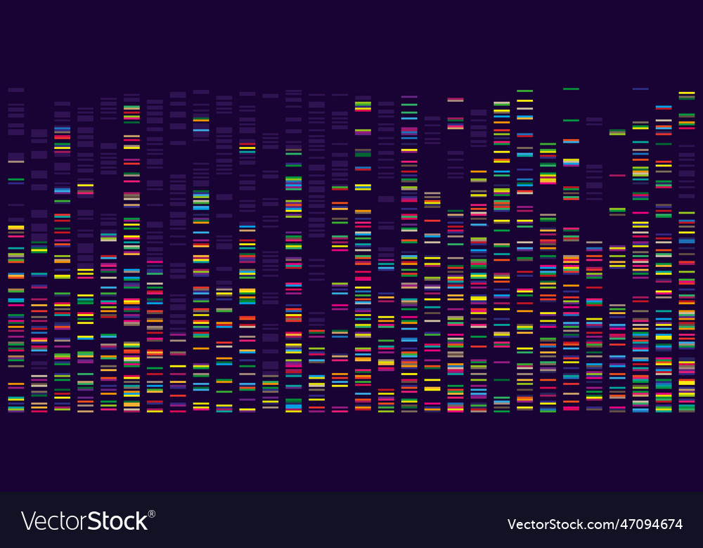 Genome map dna test and barcoding visualisation Vector Image