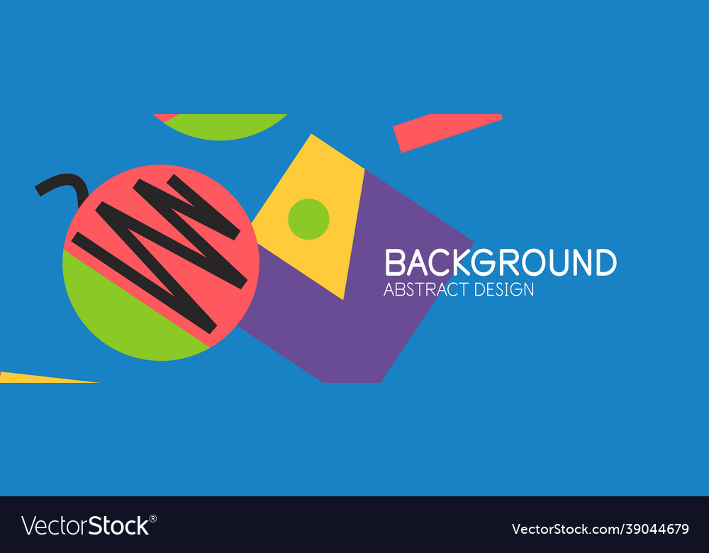 Abstract Background Blocks Lines Triangles Vector Image