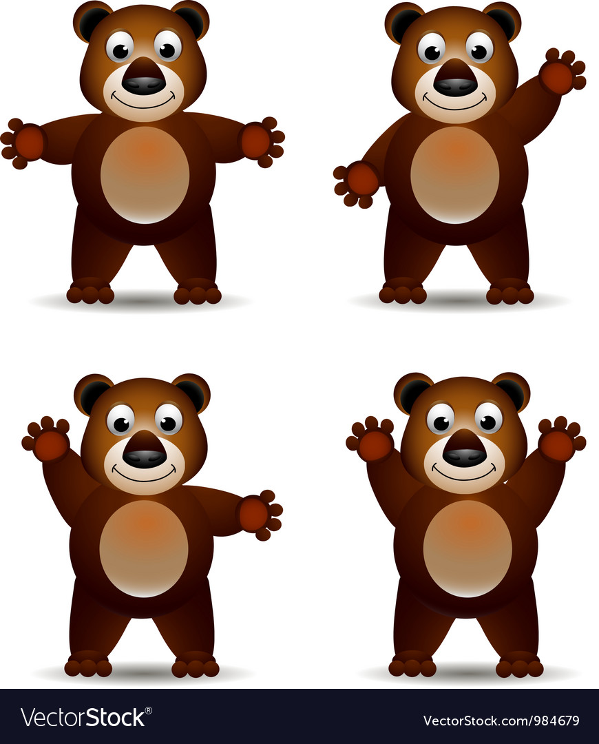 Cute Brown Bear Royalty Free Vector Image Vectorstock