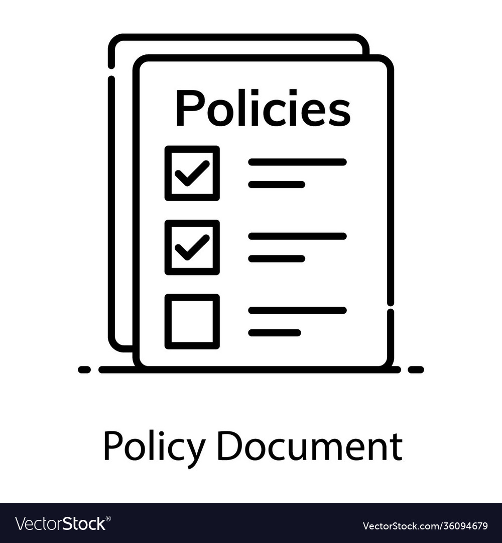 Policy document Royalty Free Vector Image - VectorStock
