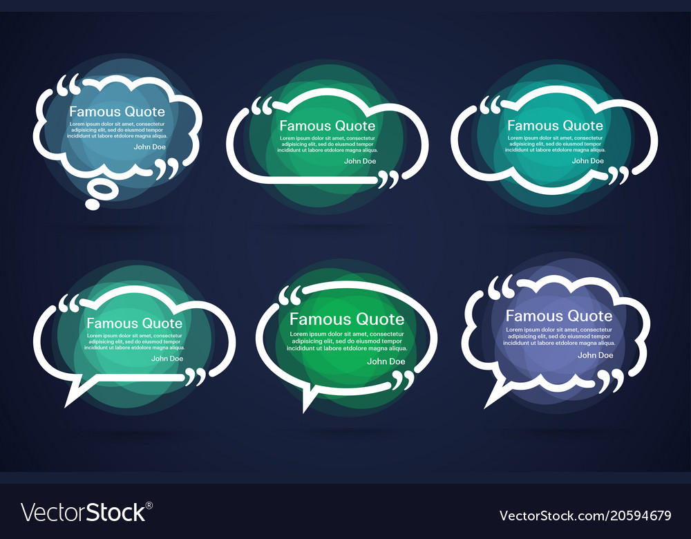 Quote border set Royalty Free Vector Image - VectorStock