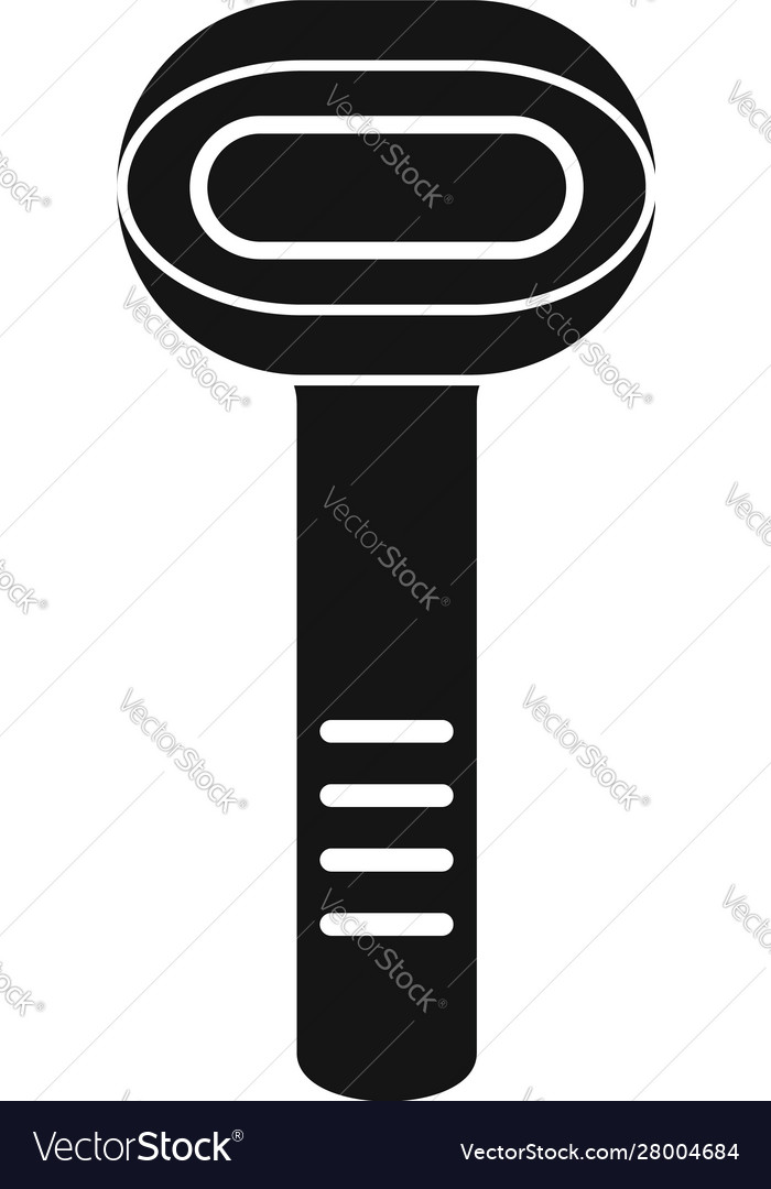 Barcode scanner icon simple style Royalty Free Vector Image