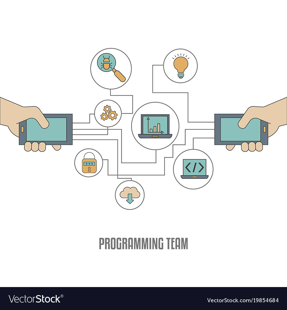 Coding and programming concept Royalty Free Vector Image