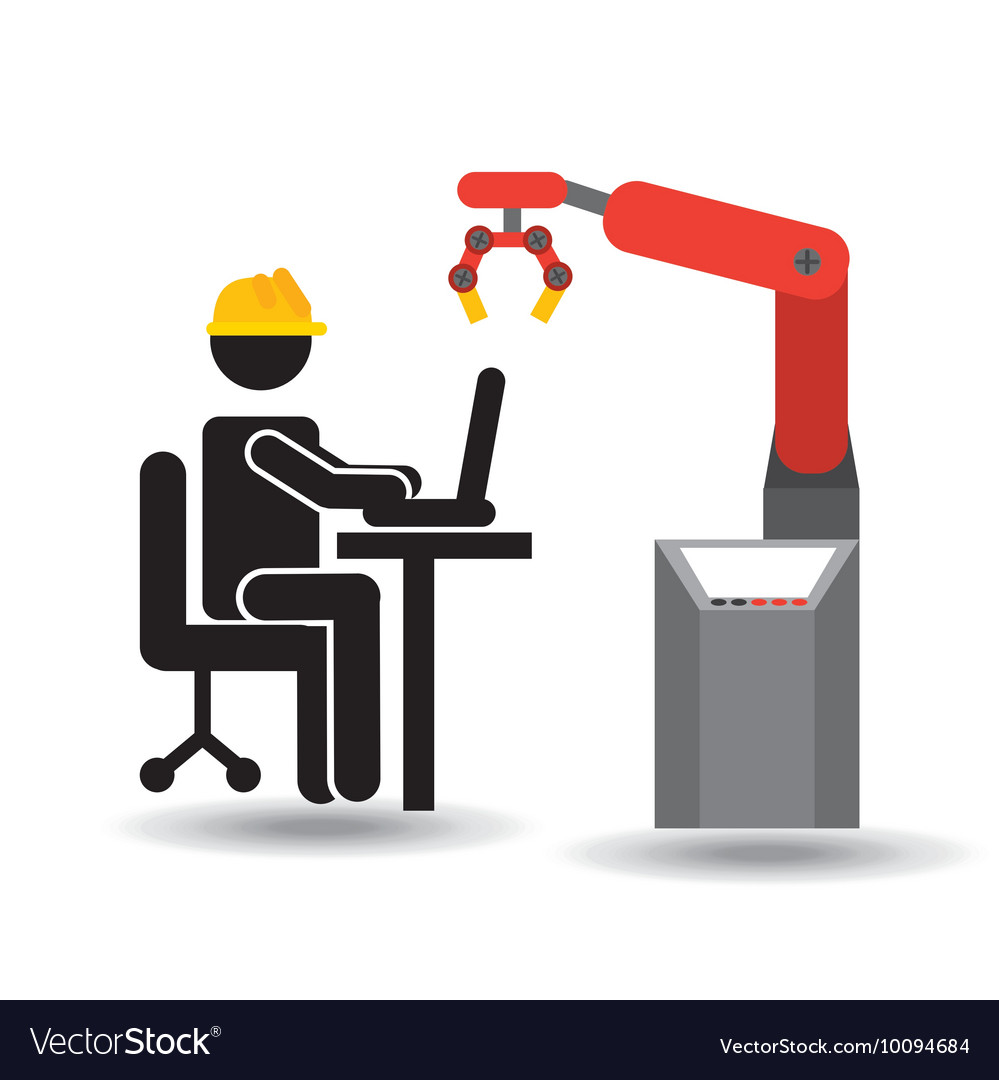 Engineering with technology machine Royalty Free Vector