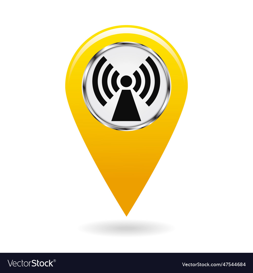 Map pointer index electromagnetic field areas Vector Image