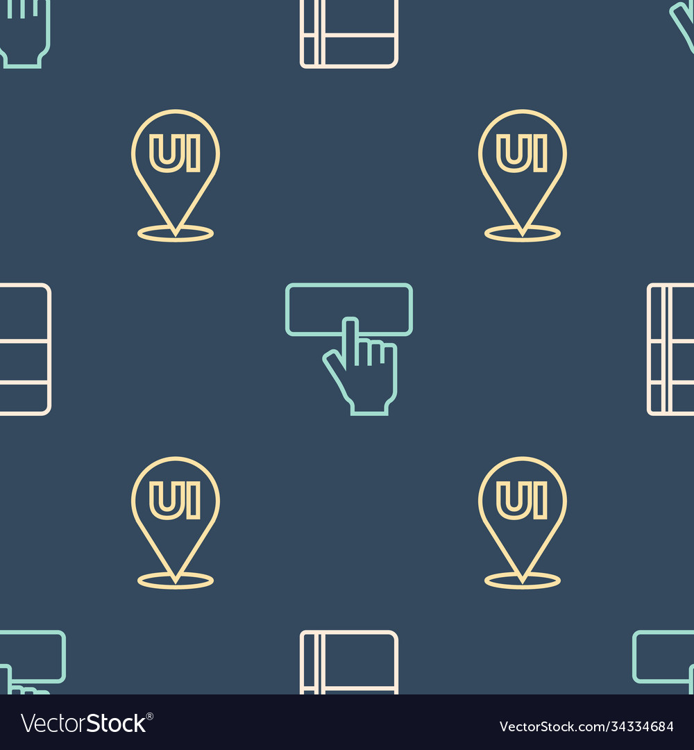 Set line sketchbook or album ui ux design Vector Image