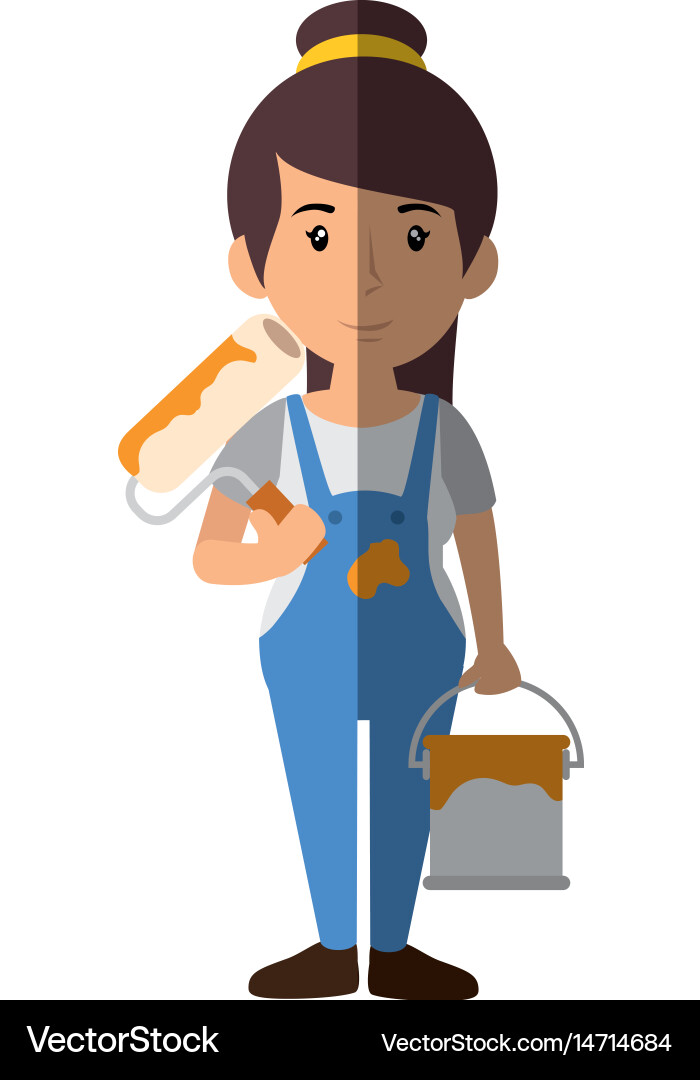 Woman worker cartoon Royalty Free Vector Image