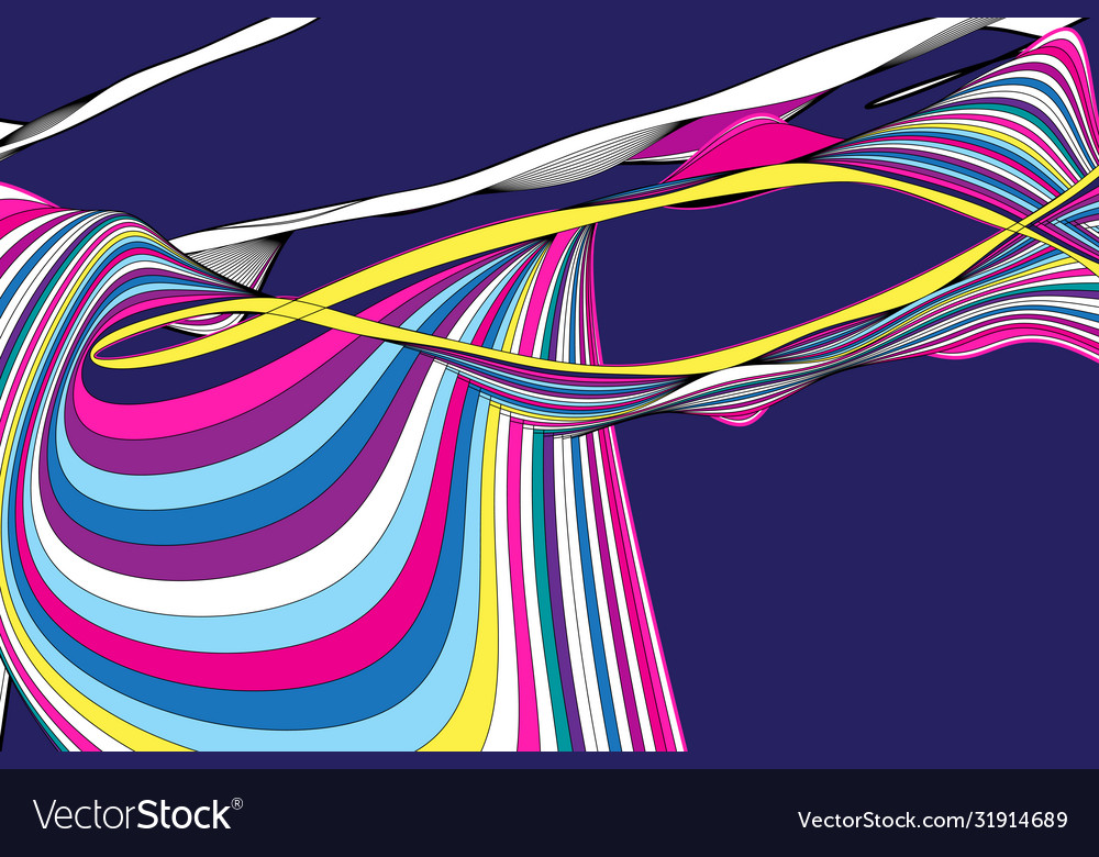 Abstract linear waves Royalty Free Vector Image