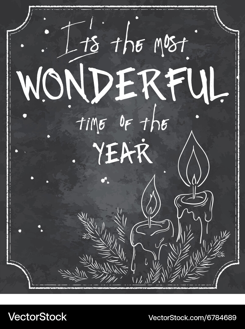 Chalkboard style christmas Royalty Free Vector Image