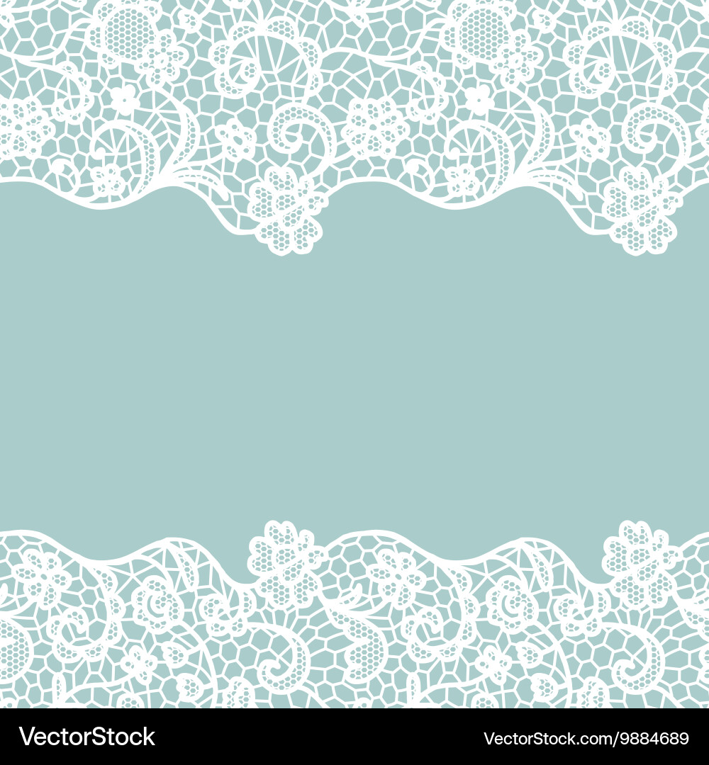 Lace border invitation card Royalty Free Vector Image