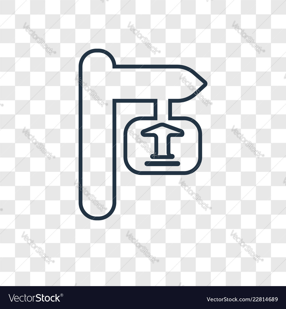 Linear icon isolated on transparent background Vector Image