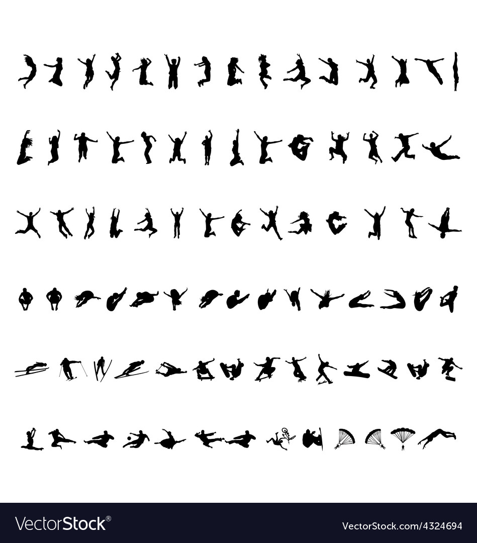 Jumping Royalty Free Vector Image - VectorStock