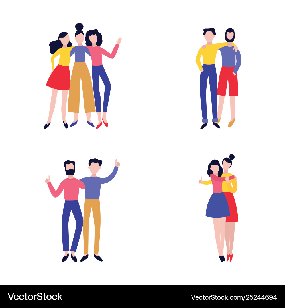Set various groups best Royalty Free Vector Image