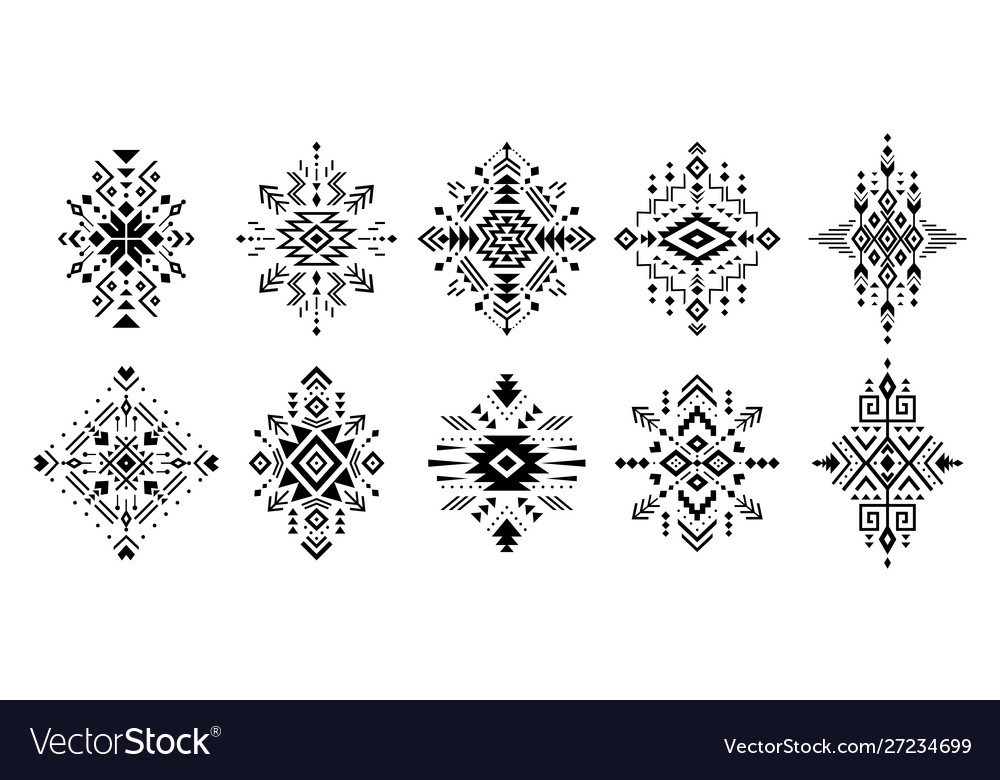 Aztec elements Royalty Free Vector Image - VectorStock