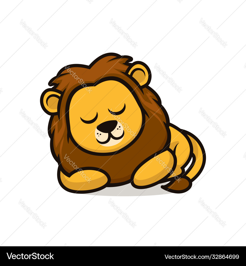 Cute lion Royalty Free Vector Image - VectorStock