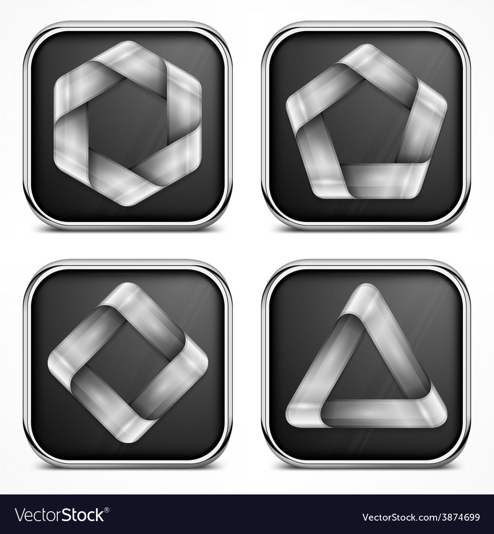 Design elements on dark Royalty Free Vector Image