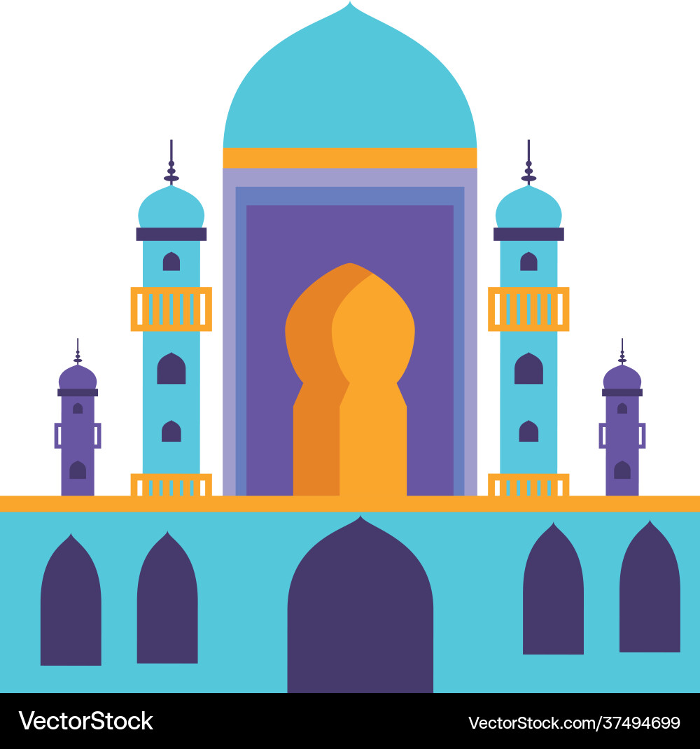 Islamic temple religious Royalty Free Vector Image