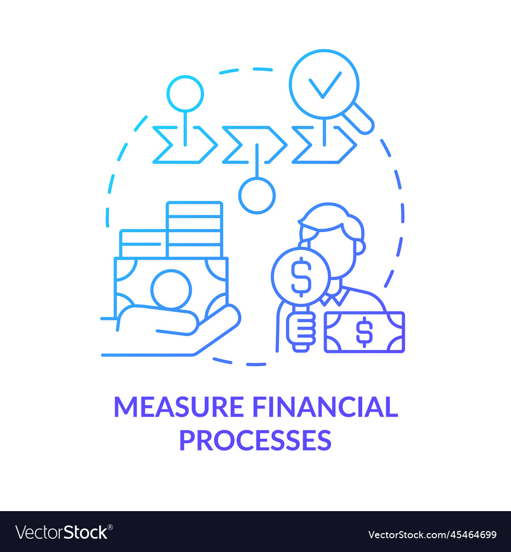 Measure financial processes blue gradient concept Vector Image Measure financial processes blue gradient concept Vector Image
